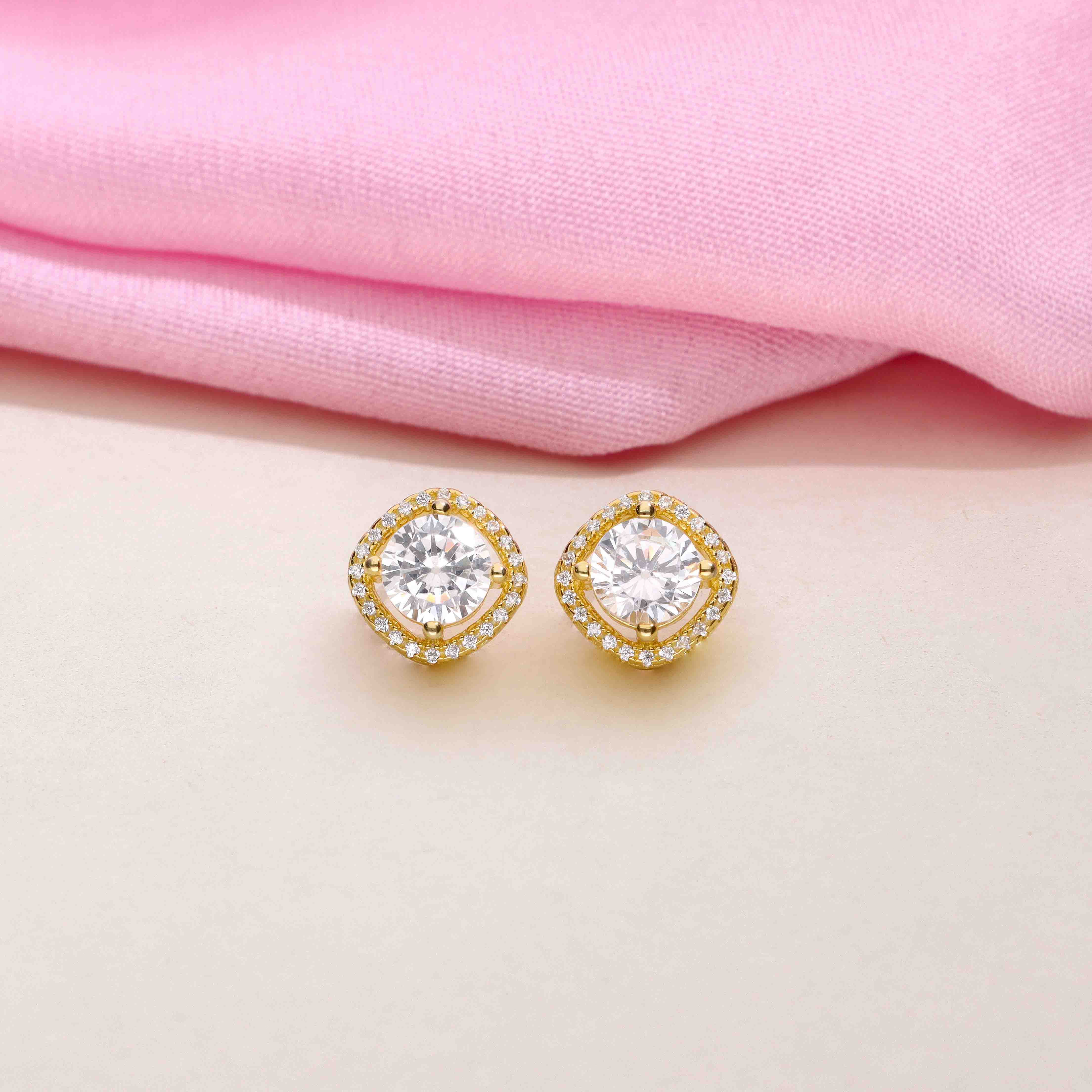Sterling Silver Solitaire Elegance Stud Earrings – Kai Jewel